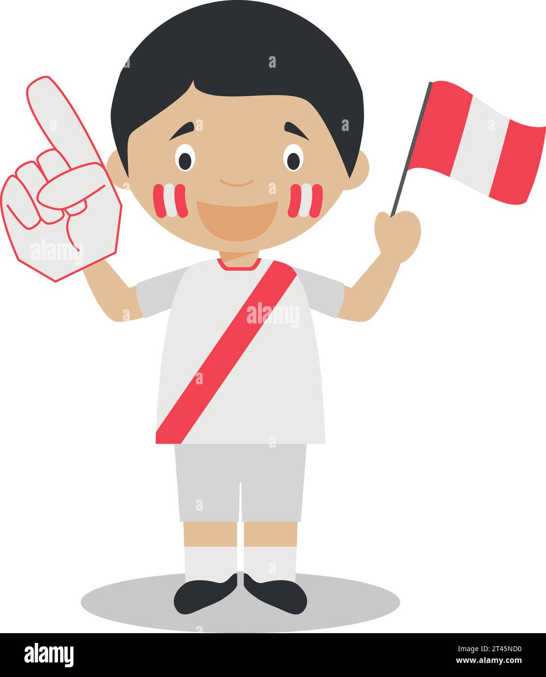 Peru flag boy Stock Vector Images - Alamy