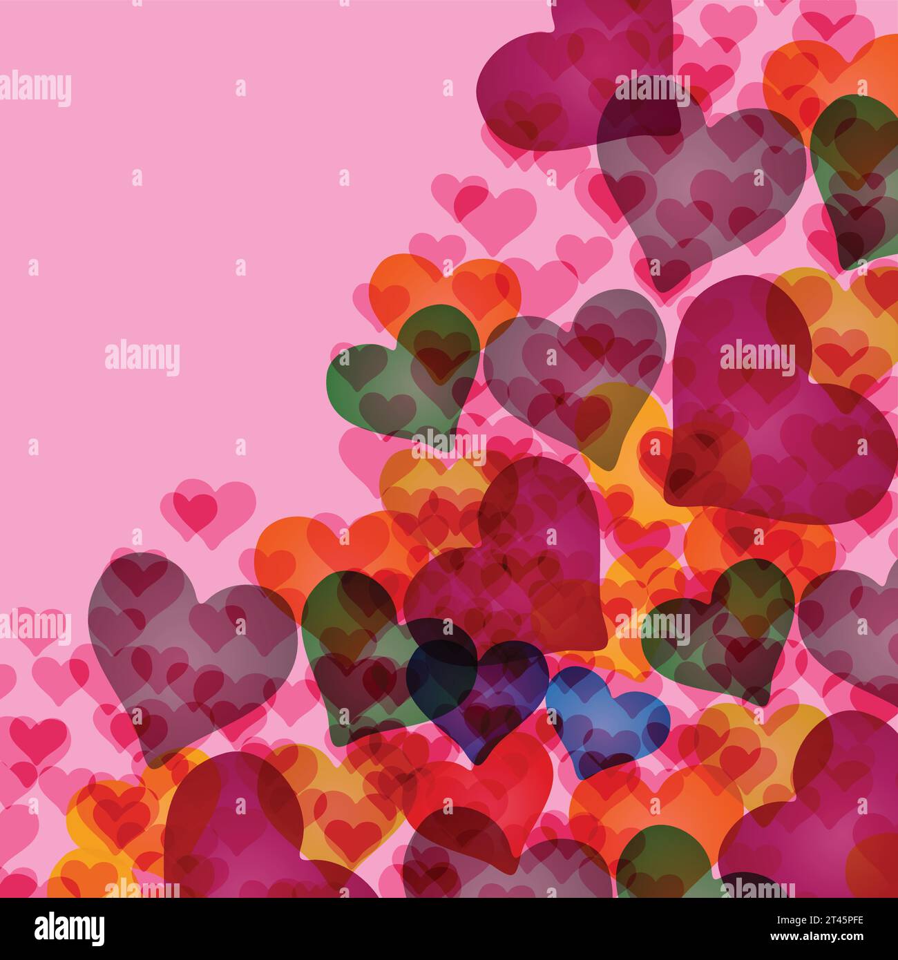 Abstract background with pink hearts Royalty Free Vector Stock Vector ...