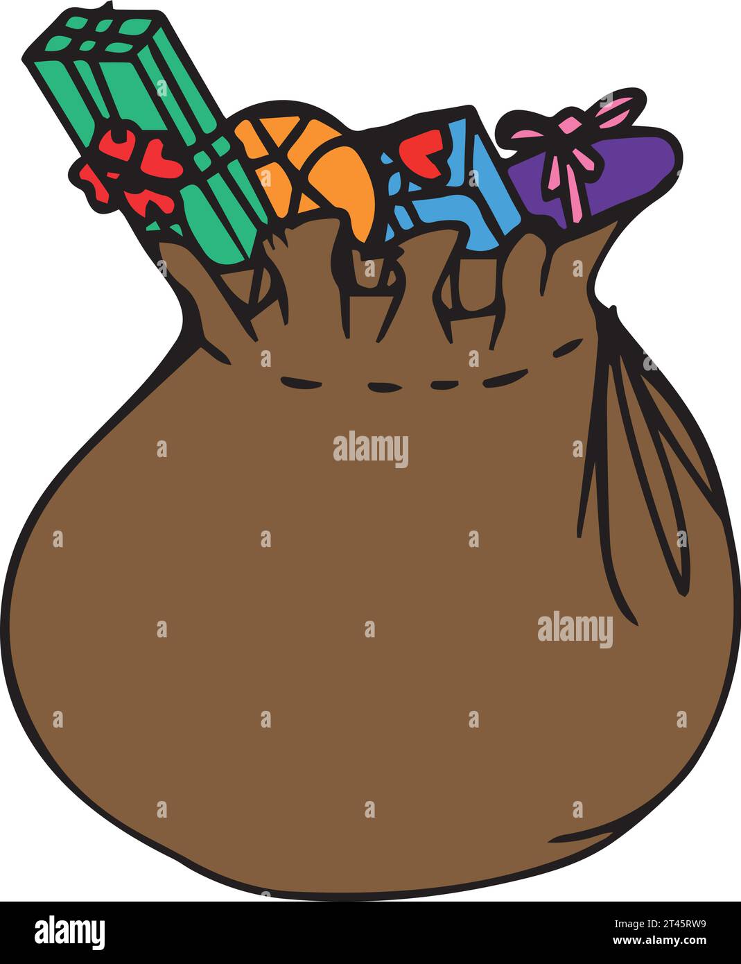 Christmas gift concept bag Stock Vector Images - Alamy