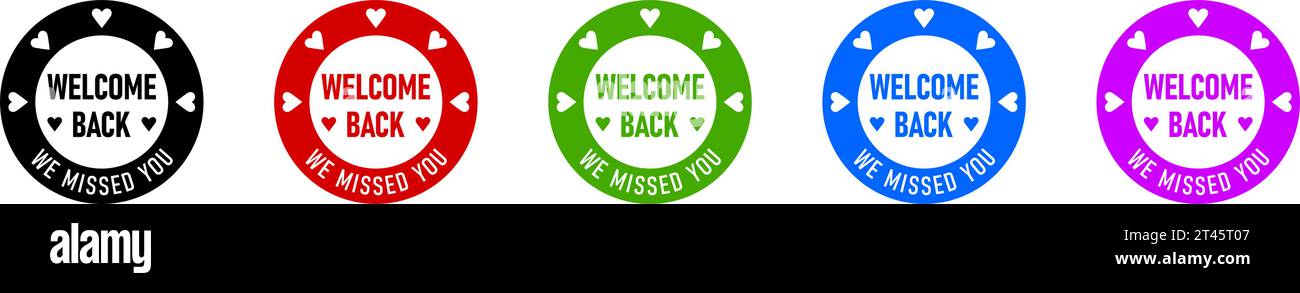 Welcome back open green Stock Vector Images - Alamy