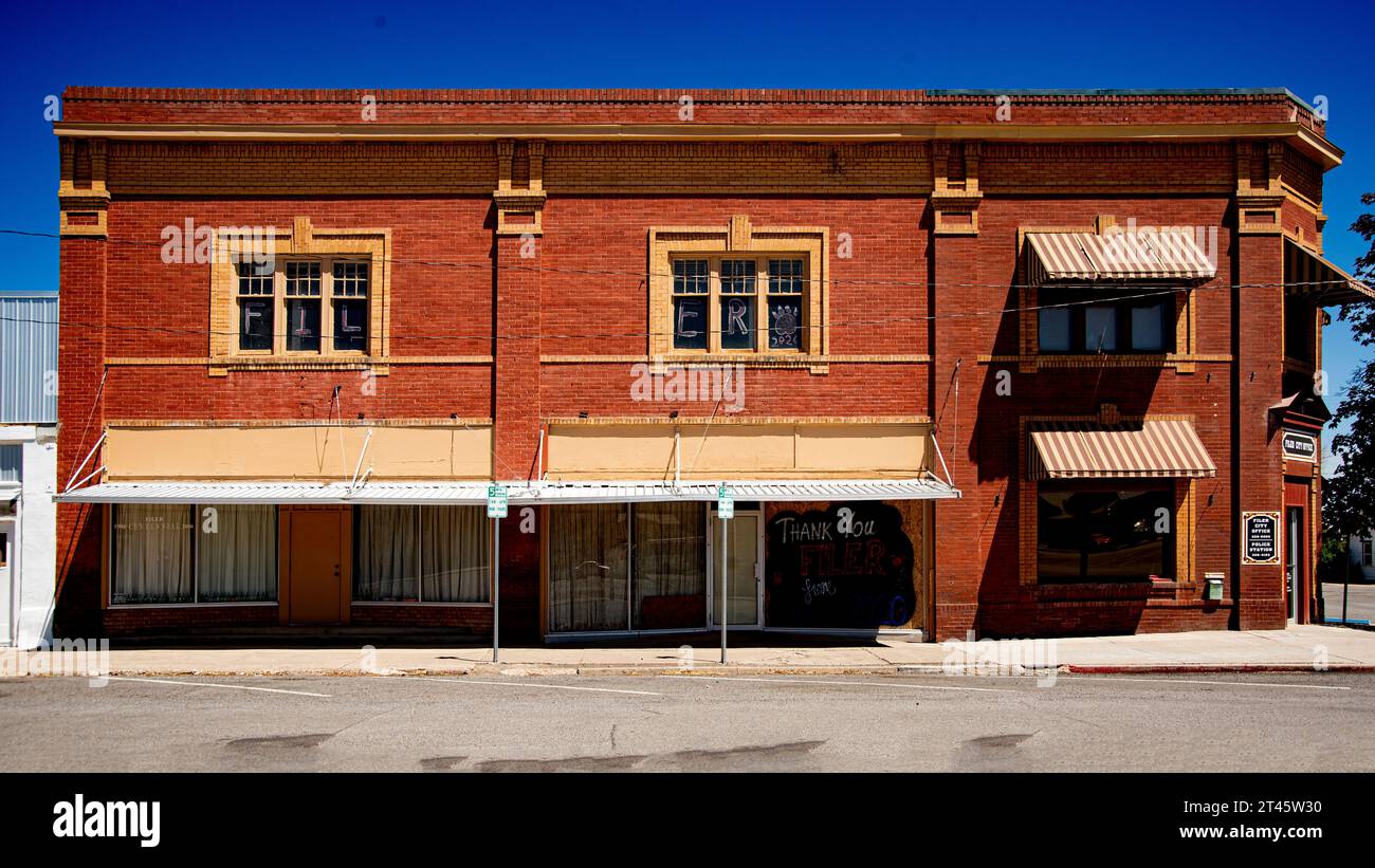 Filer City Office on Main Street, Filer, Idaho Stock Photo - Alamy
