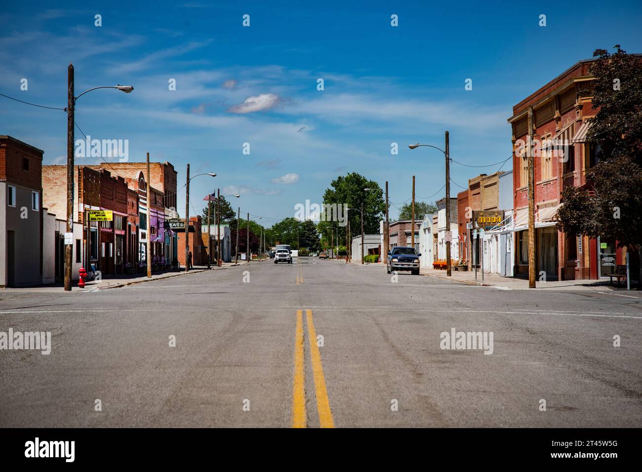 Downtown Filer, Idaho on a Sunday Morning Stock Photo - Alamy