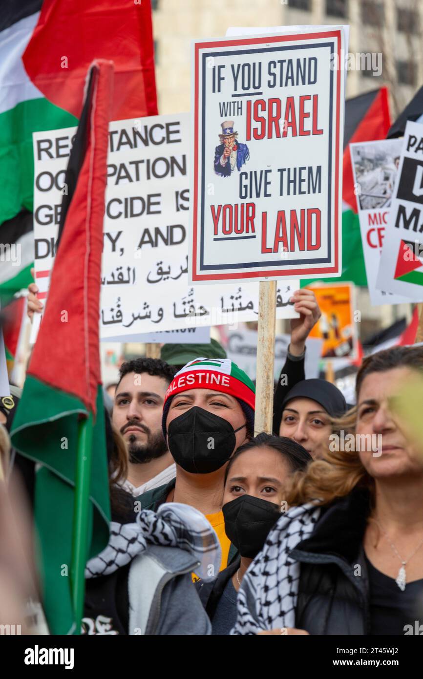 Detroit, Michigan, USA. 28th Oct, 2023. Thousands of Palestinian ...