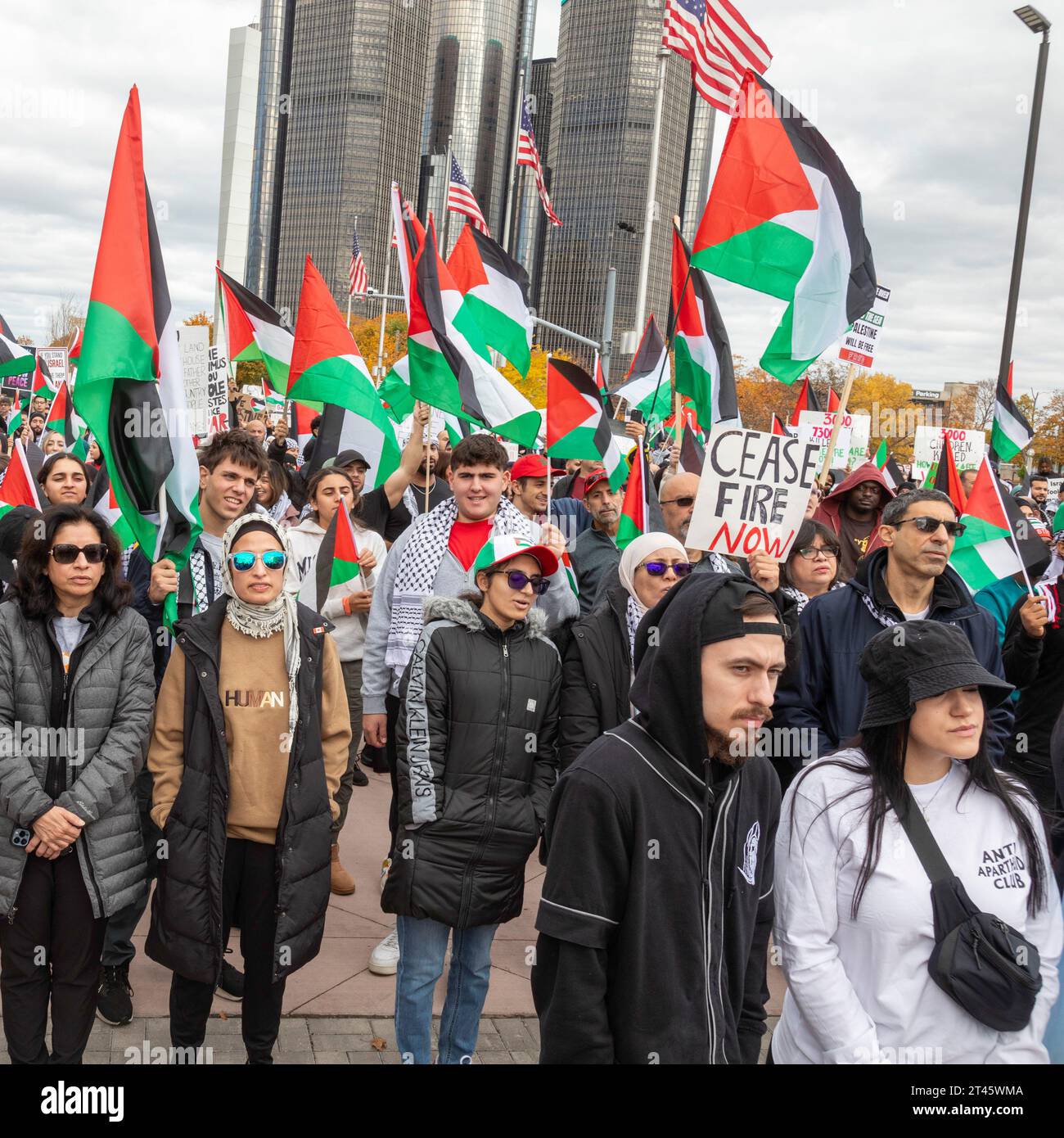 Detroit, Michigan, USA. 28th Oct, 2023. Thousands of Palestinian ...