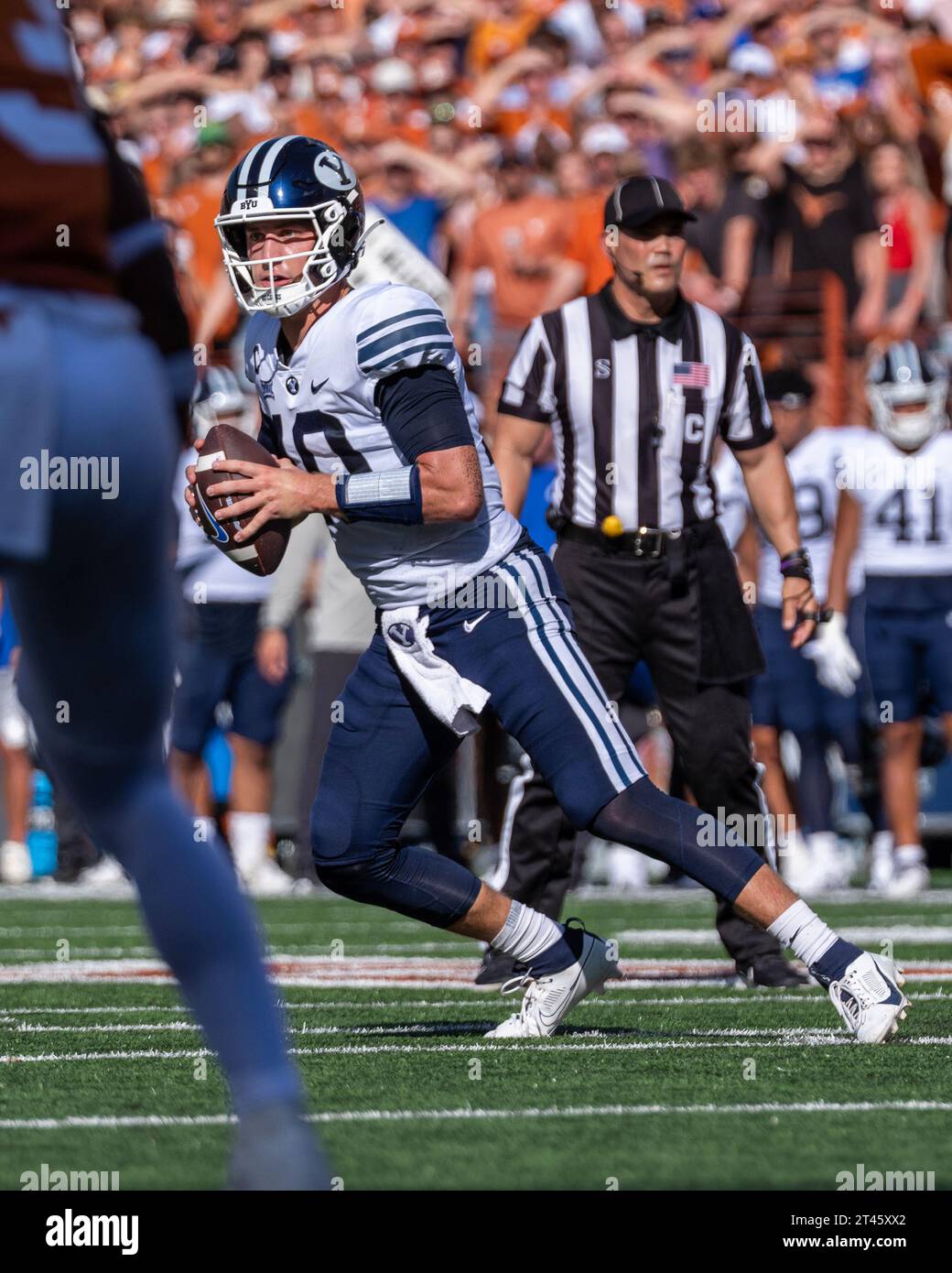 Oct 28, 2023. Kedon Slovis #10 of the BYU Cougars in action vs Texas ...