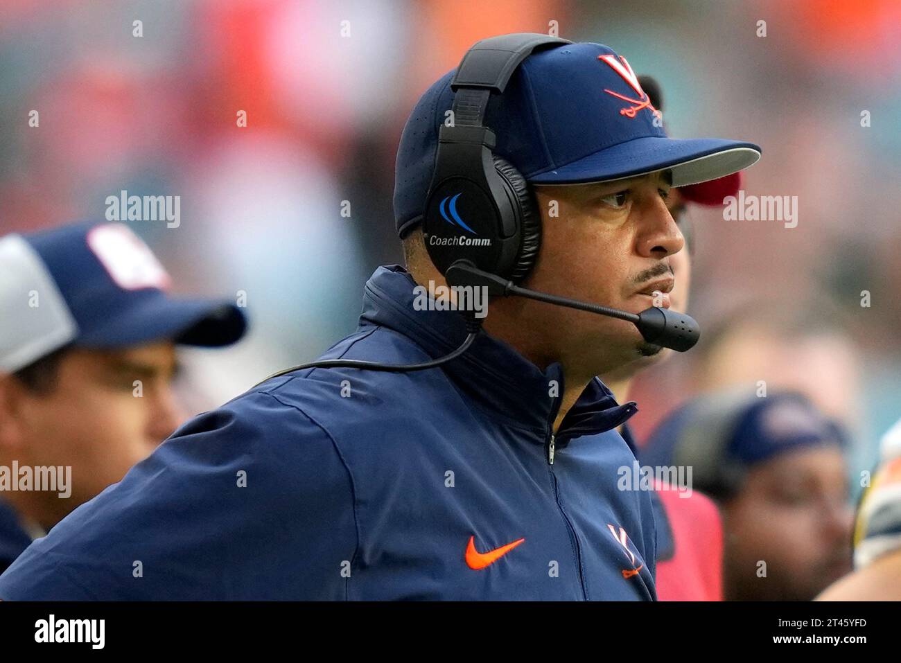Virginia head coach Tony Elliott watches during the second half of an ...