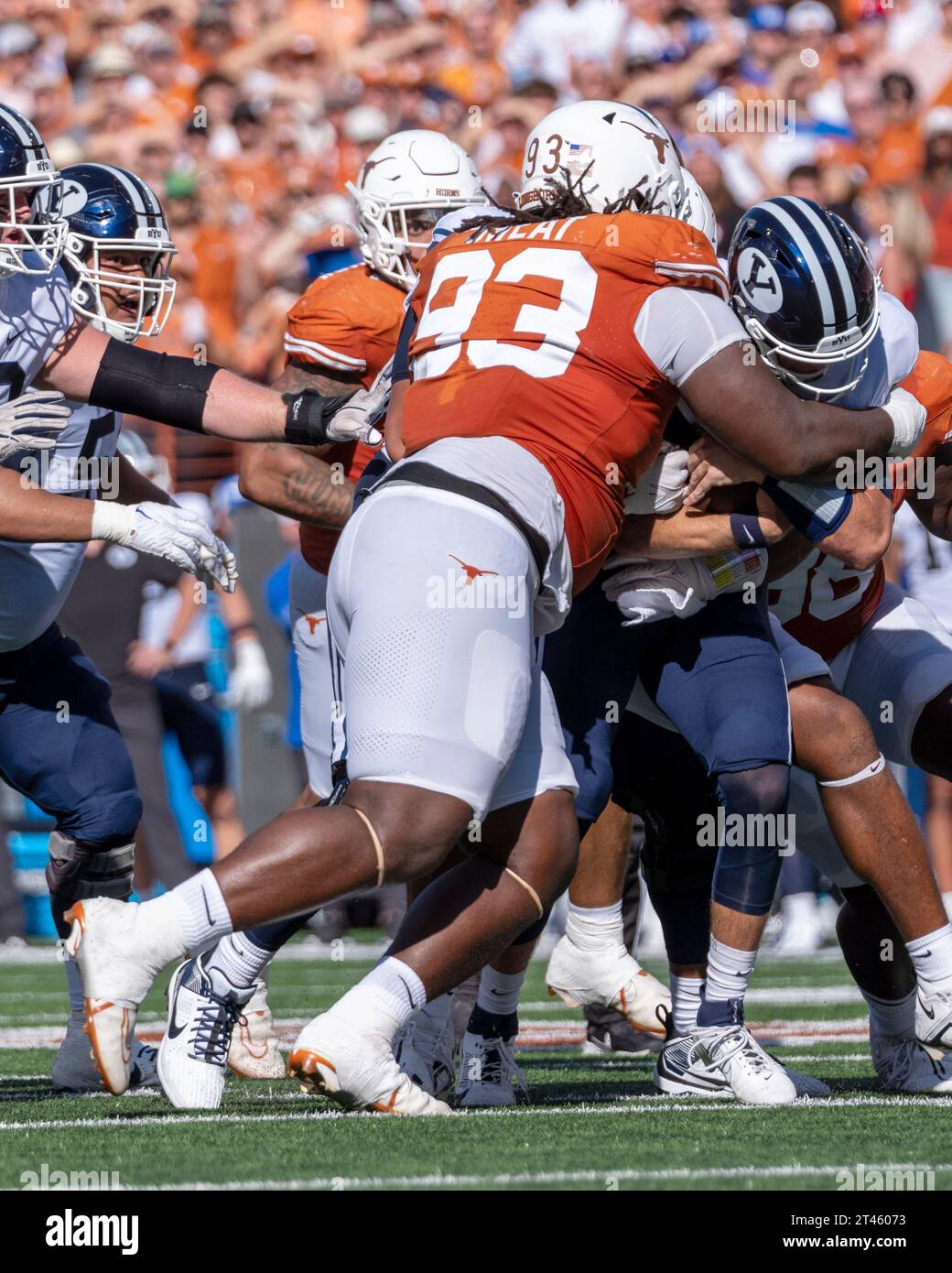 Oct 28, 2023. T'Vondre Sweat #93 of the Texas Longhorns in action vs ...
