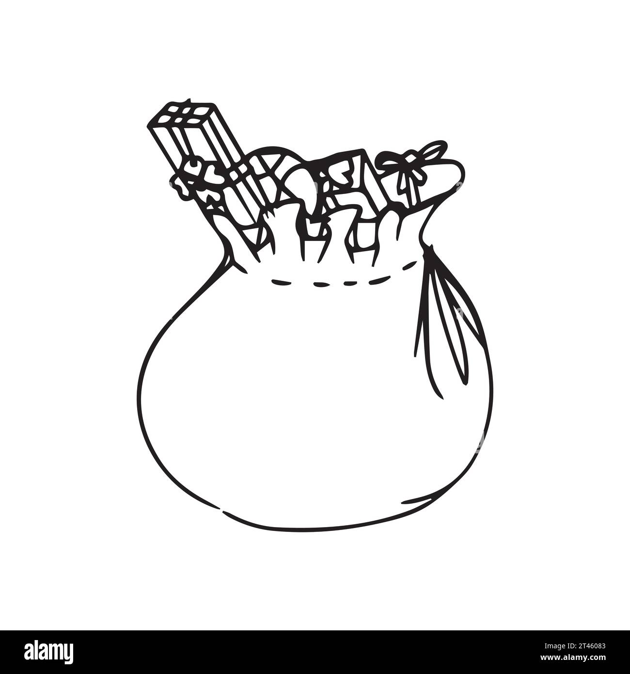 Gift bag christmas Black and White Stock Photos & Images - Alamy