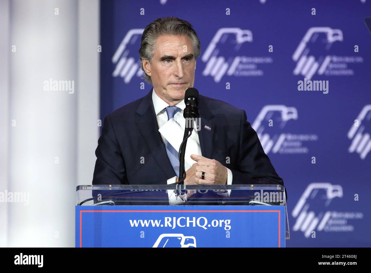 Las Vegas, Nevada, USA. 28th Oct, 2023. Governor Doug Burgum speaks at ...