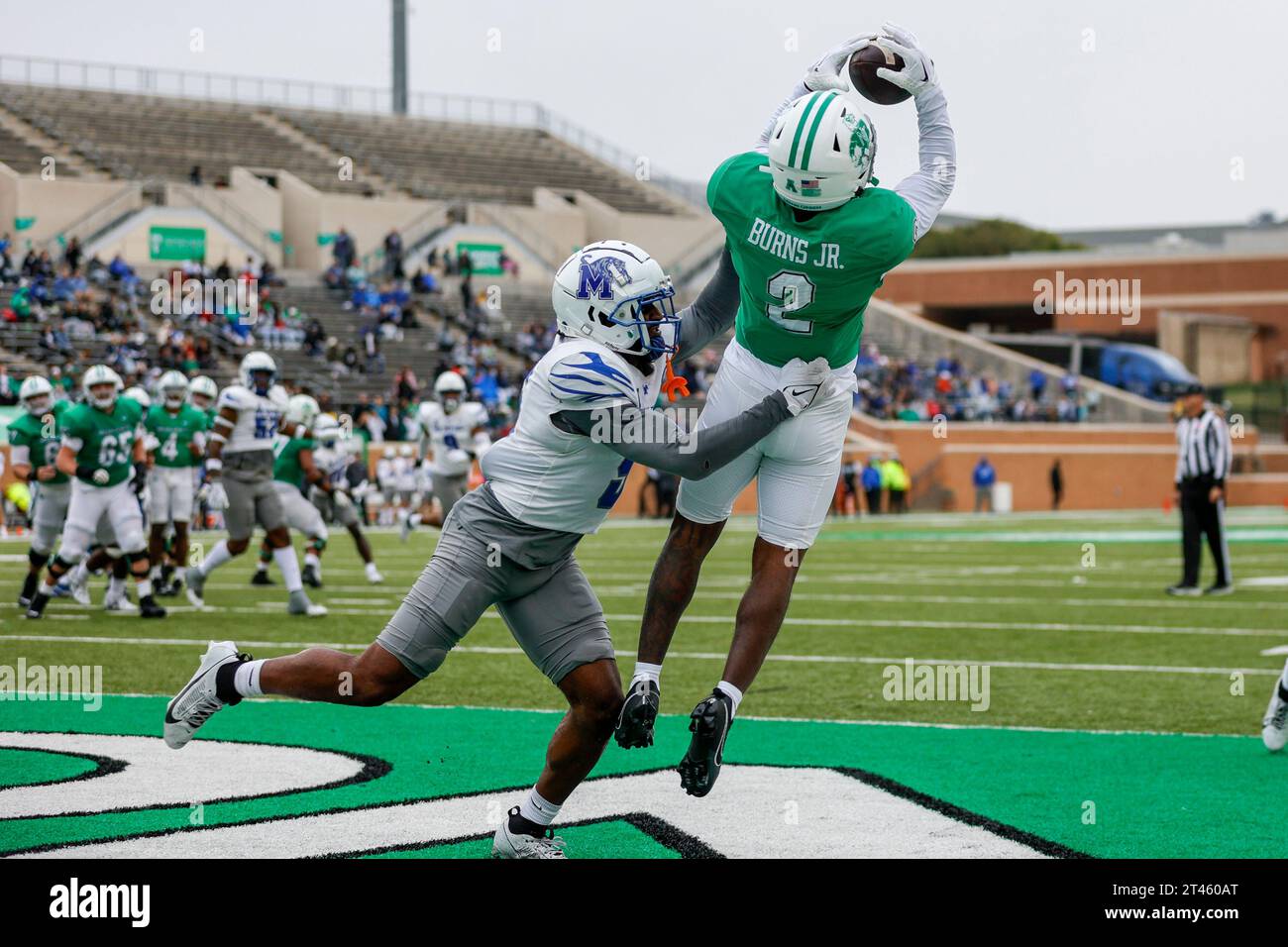 DENTON, TX - OCTOBER 28: North Texas Mean Green wide receiver Roderic ...
