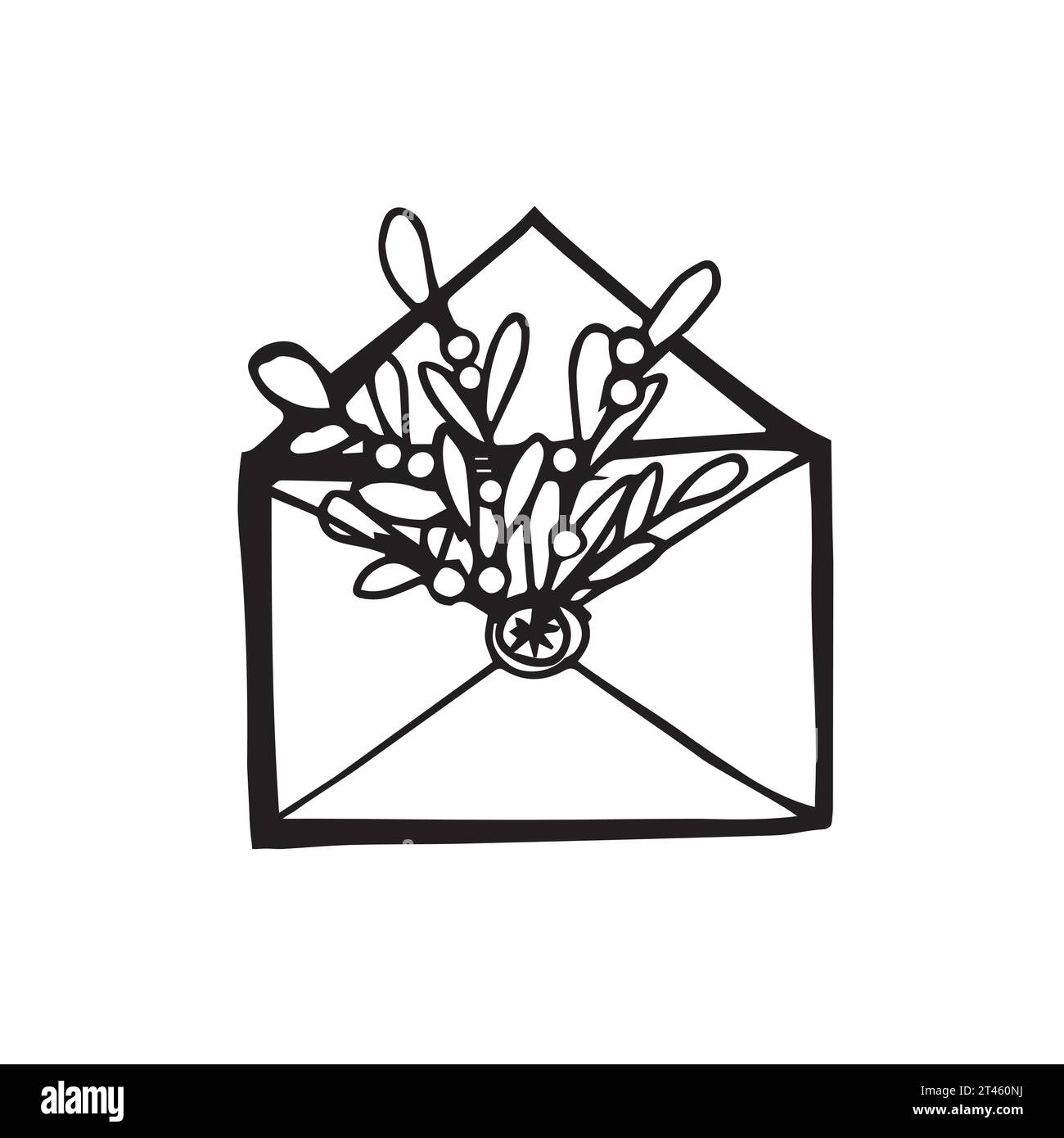 Christmas letter santa paper Black and White Stock Photos & Images - Alamy