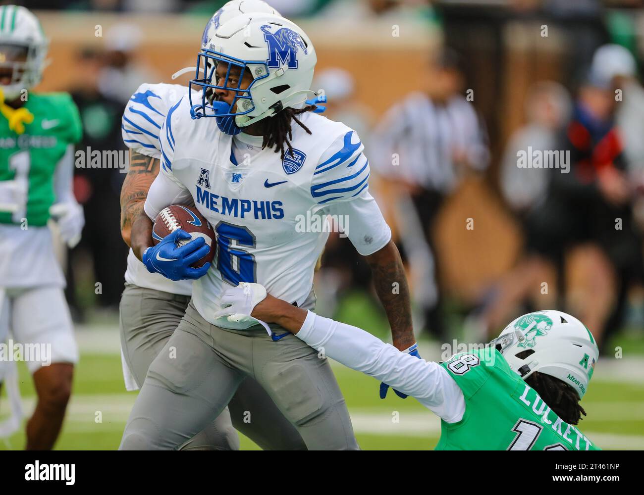 October 28, 2023:.Memphis Tigers wide receiver Joseph Scates (6) scores ...