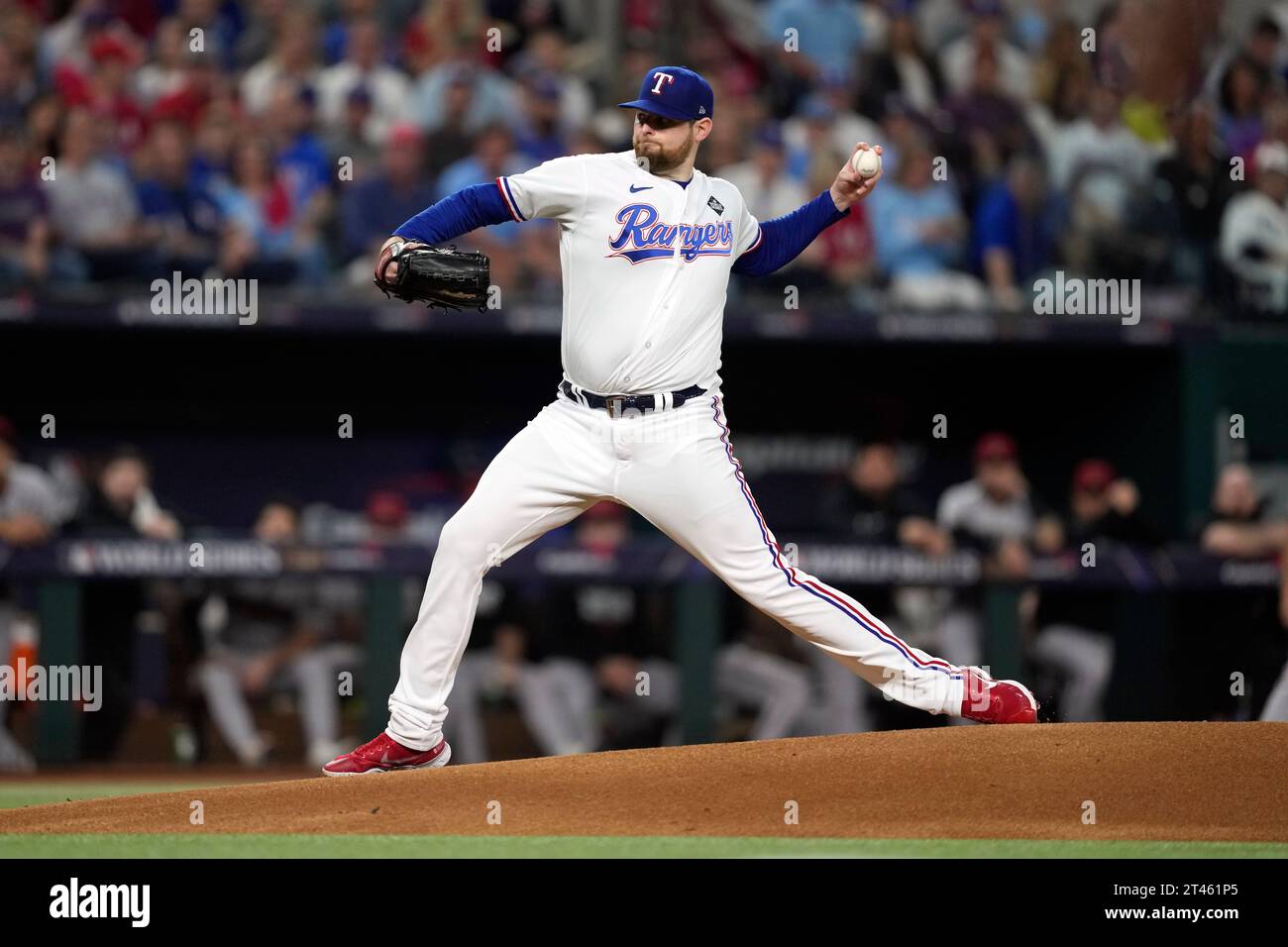 Texas Rangers starting pitcher Jordan Montgomery throws against the ...