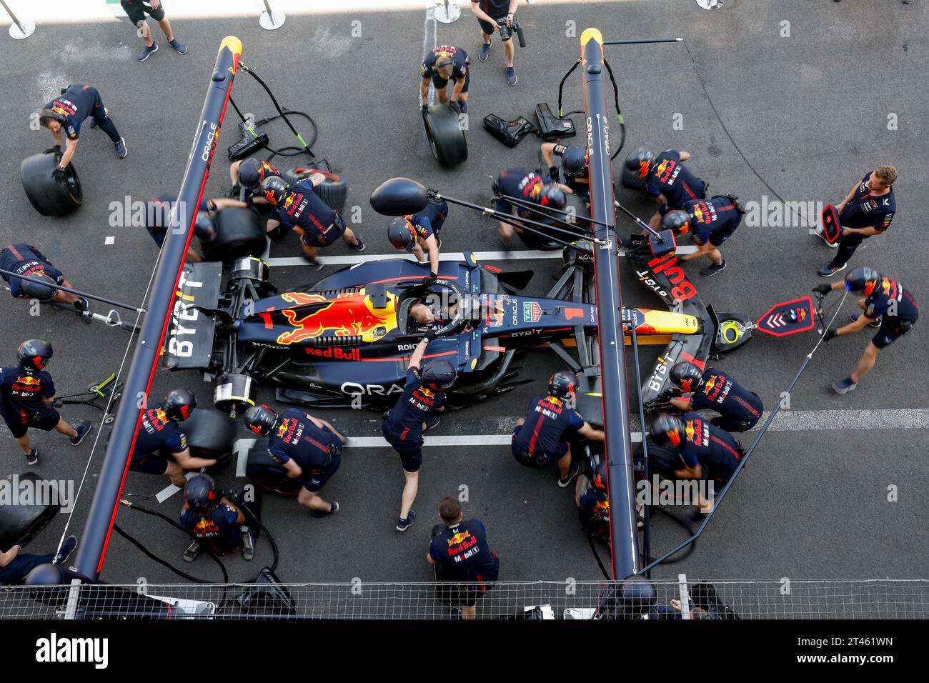 Red Bull Racing pitstop practice during the 2023 Formula 1 Grand Premio de la Ciudad de, Mexico ...