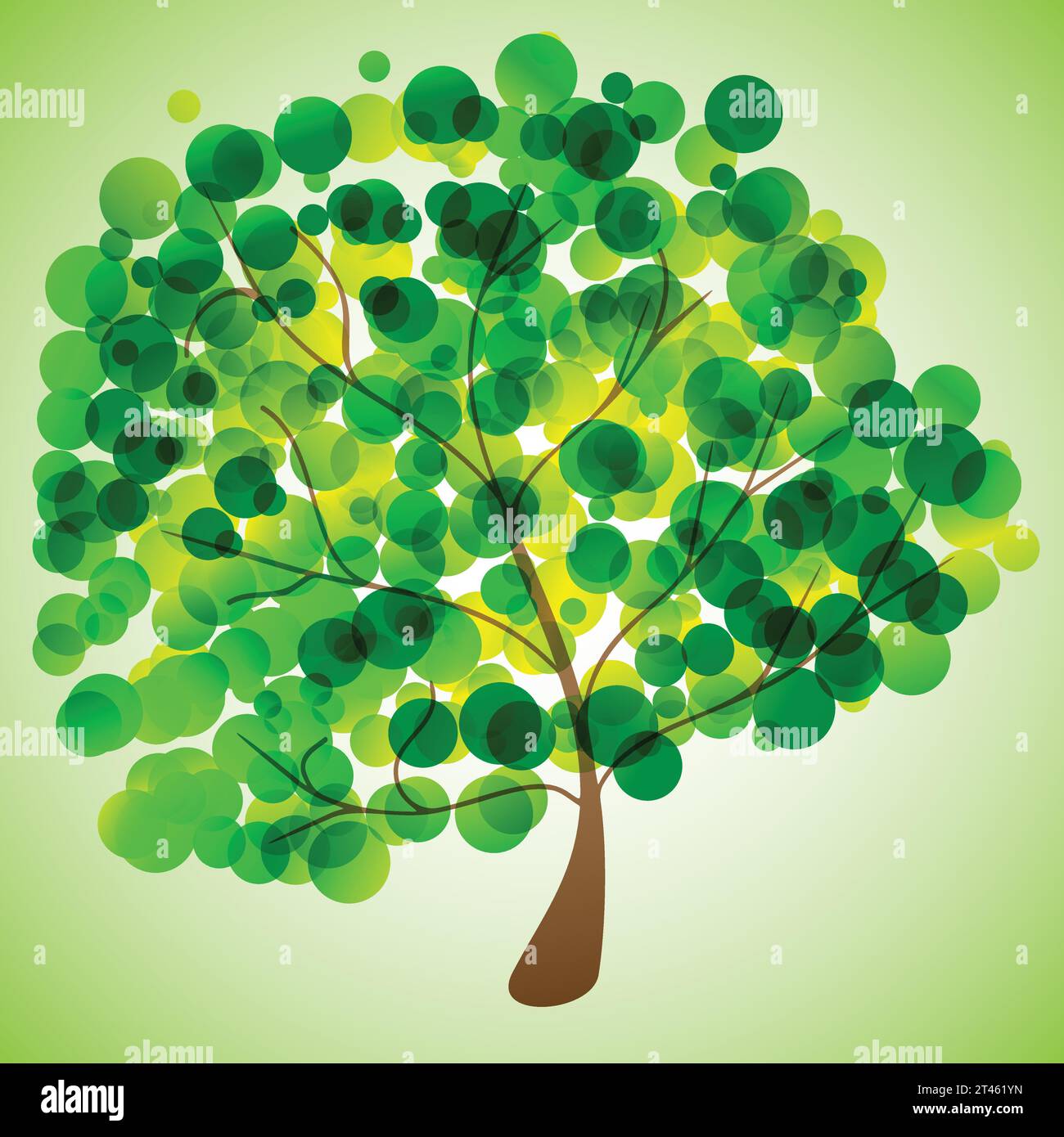 Beautiful tree on a white background Royalty Free Vector Stock Vector ...