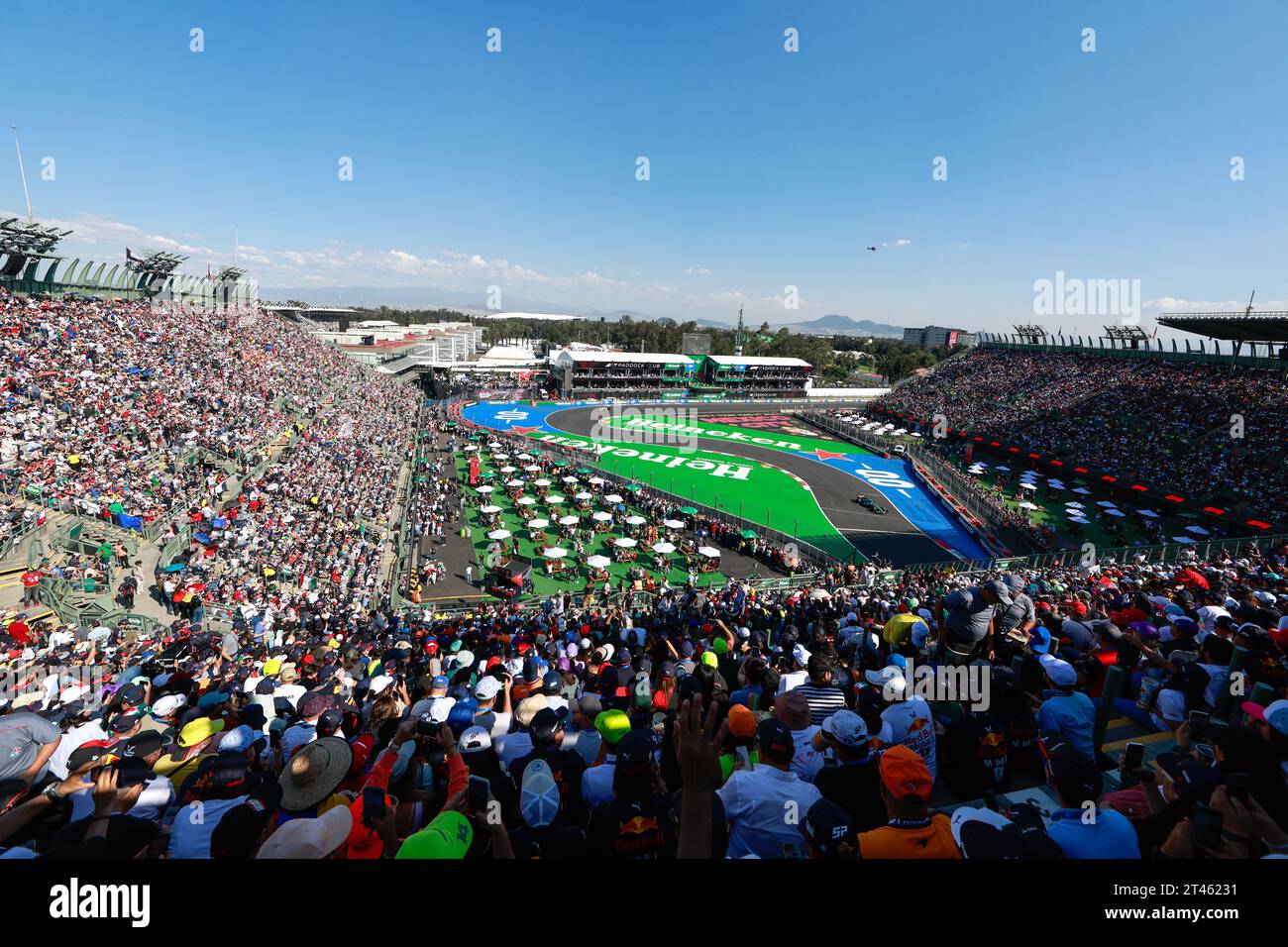 Fans in the Foro Sol grandstand during the 2023 Formula 1 Grand Premio ...