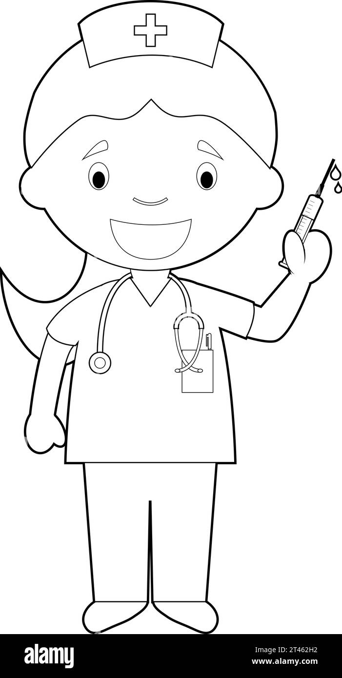 Kids coloring hospital Cut Out Stock Images & Pictures - Alamy