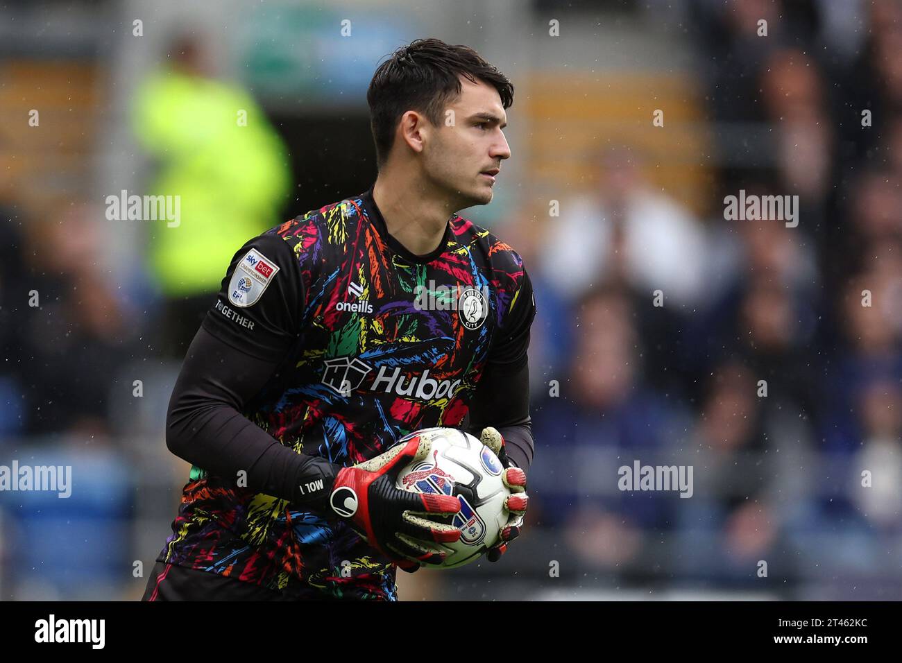 Cardiff, UK. 28th Oct, 2023. Max O'Leary, the goalkeeper of Bristol ...