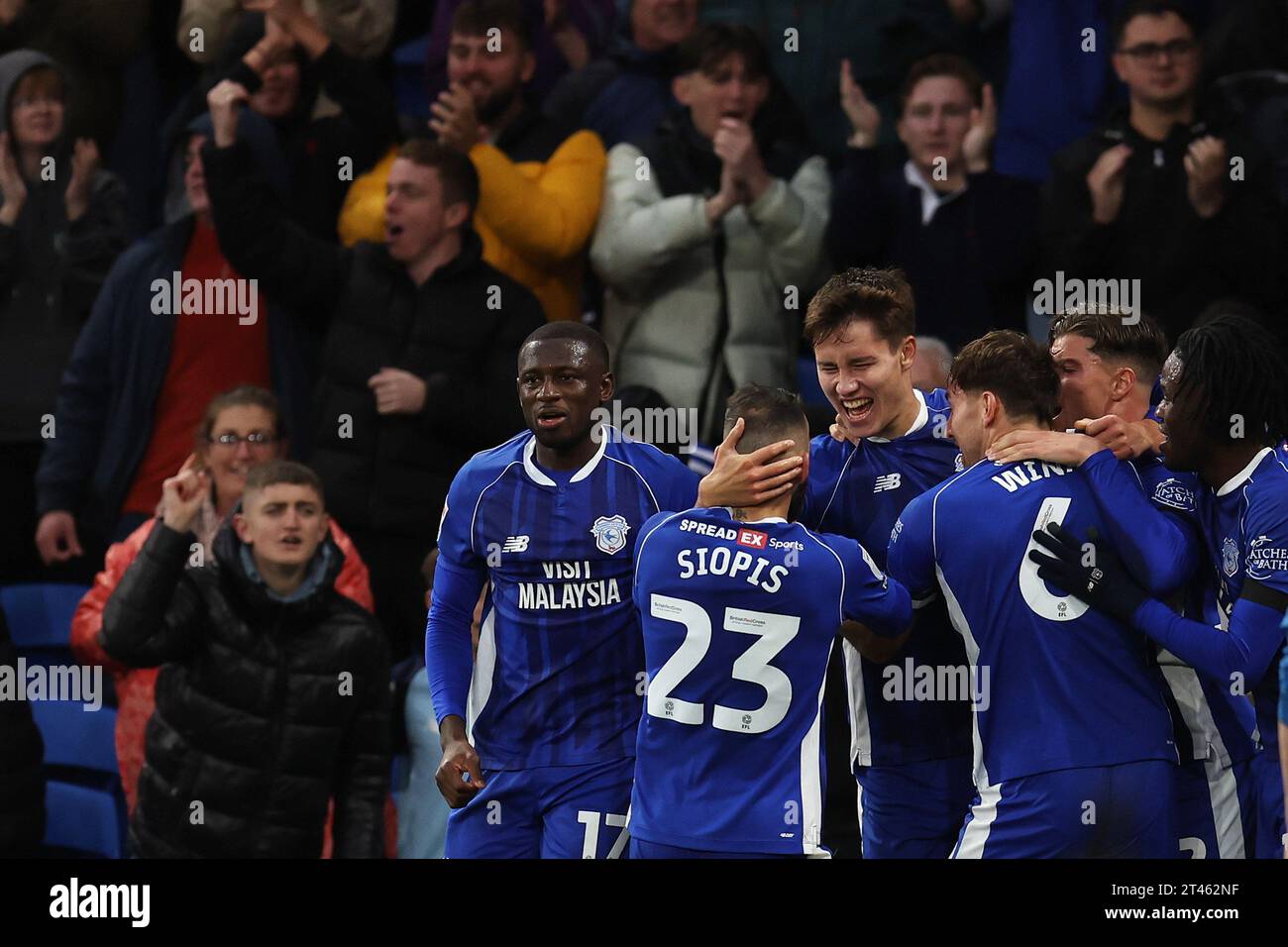 Cardiff, UK. 28th Oct, 2023. Rubin Colwill of Cardiff city (c ...