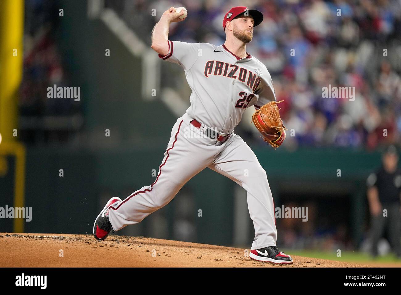 Arizona Diamondbacks starting pitcher Merrill Kelly throws against the ...