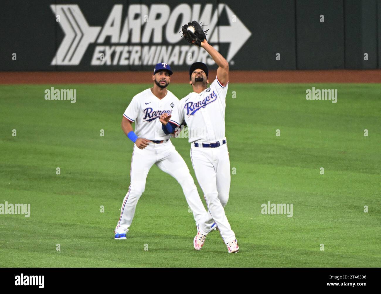 Arlington, United States. 28th Oct, 2023. Texas Rangers second baseman ...