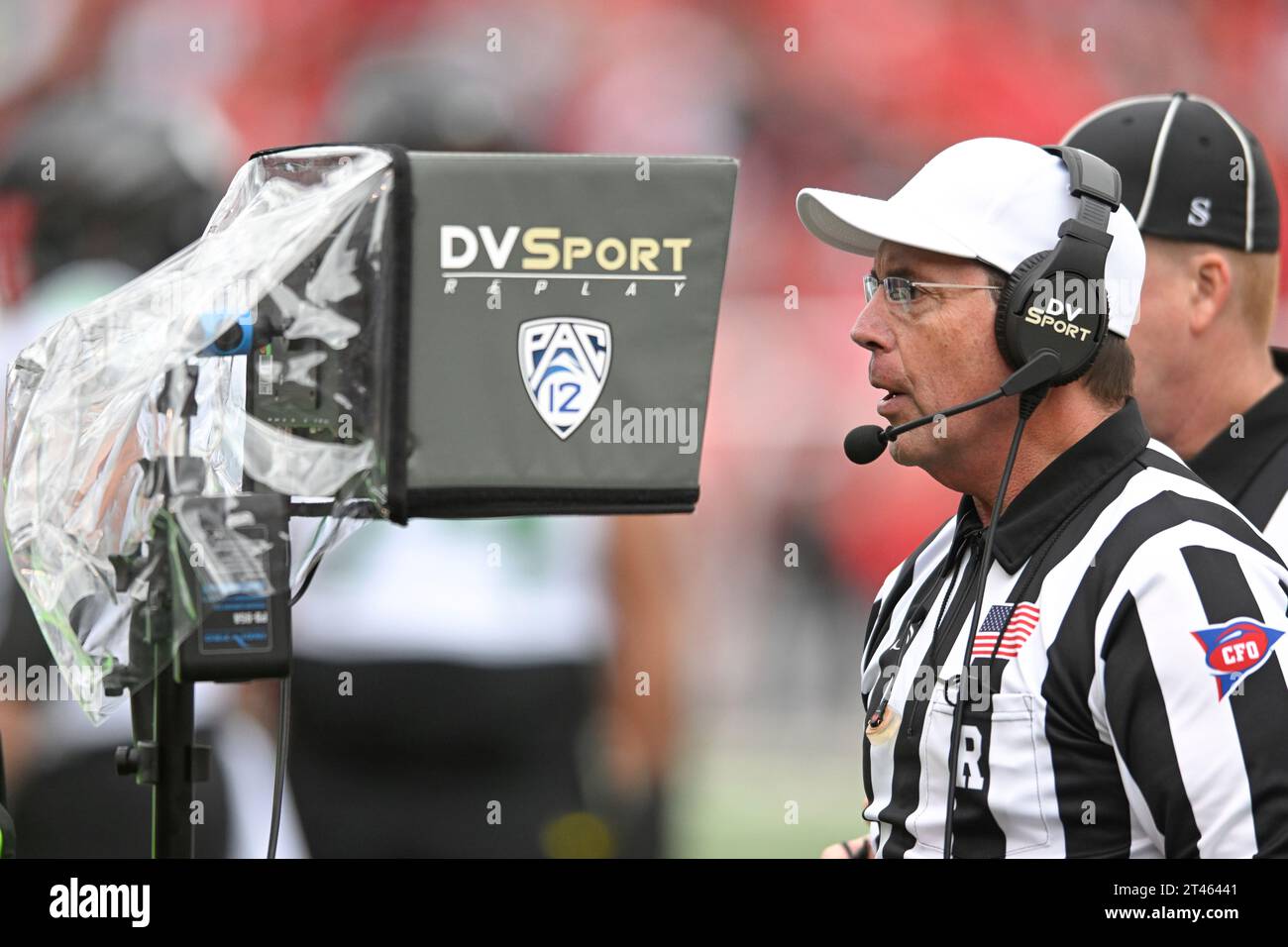 SALT LAKE CITY, UT - OCTOBER 28: An Official reviews a play during a ...