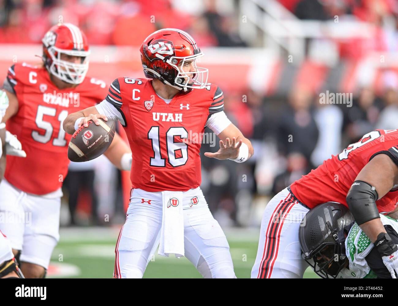 SALT LAKE CITY, UT - OCTOBER 28: Utah Utes quarterback Bryson Barnes ...