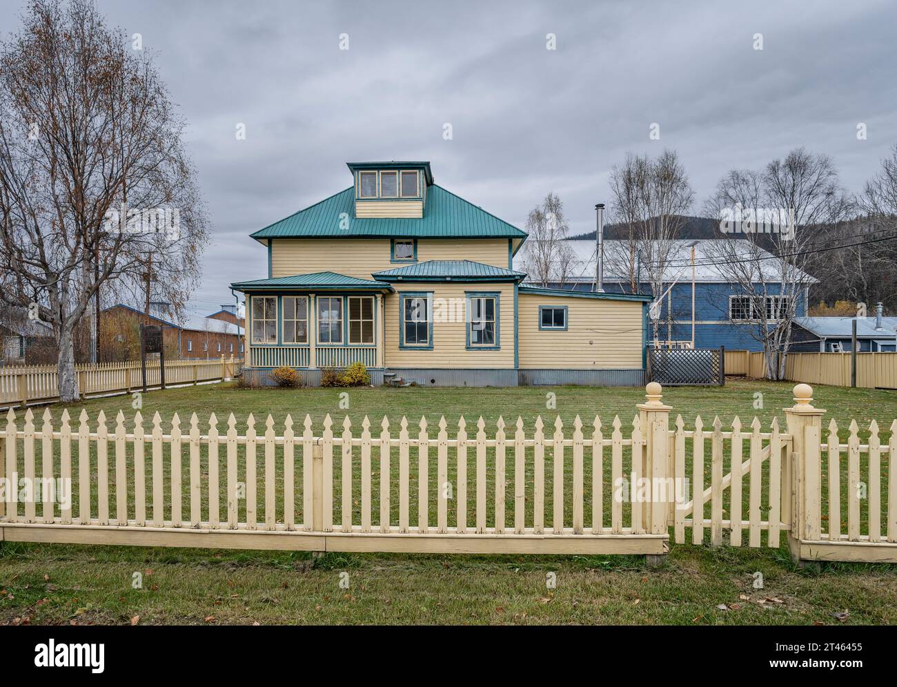 Dawson City, Yukon, Canada – October 05, 2023: Side view of the ...