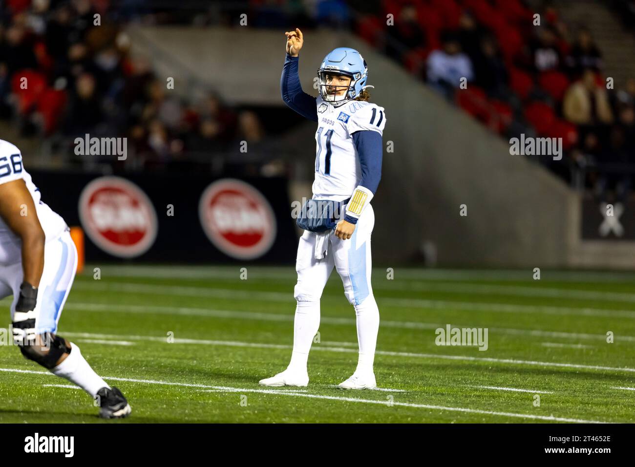 OTTAWA, ON - OCTOBER 28: Toronto Argonauts quarterback Cameron Dukes ...