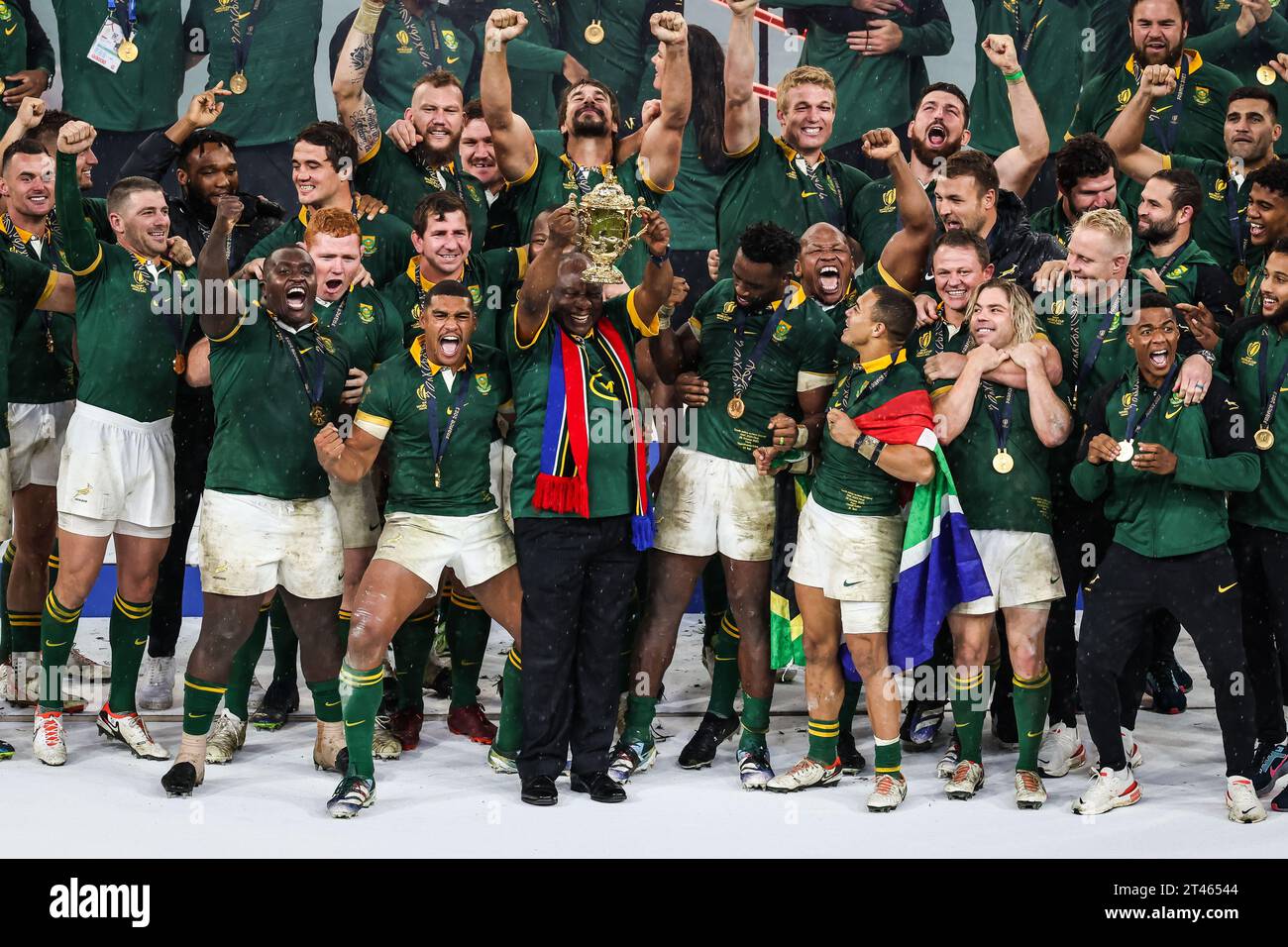 Saint Denis, France. 28th Oct, 2023. President of South Africa Cyril ...