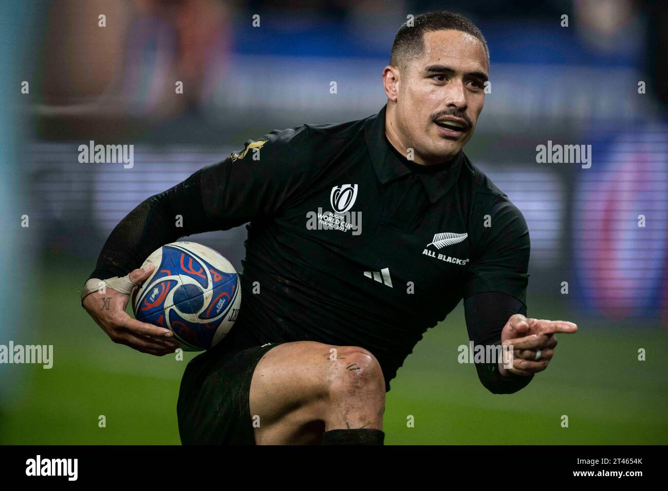 Aaron Smith during the Rugby World Cup 2023 final between New Zealand ...