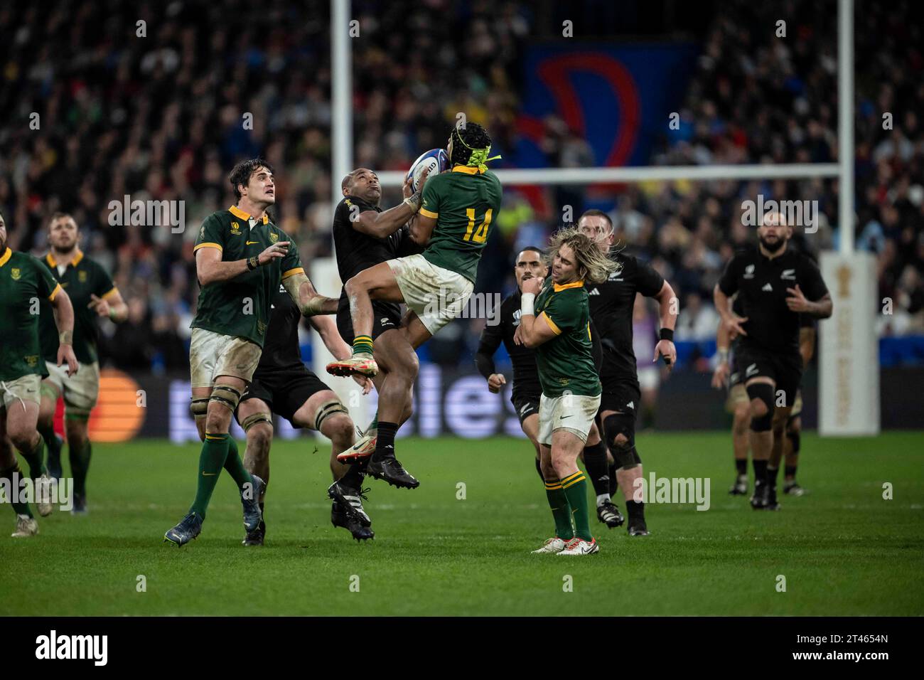 Mark Tele'a and Kurt-Lee Arendse during the France 2023 Rugby World Cup ...