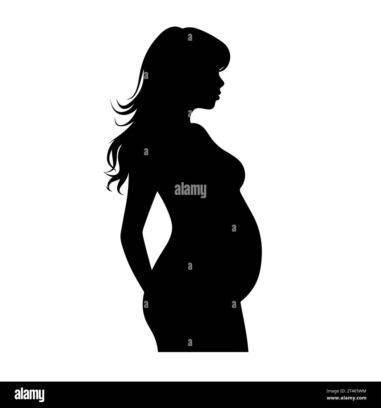 Pregnant Woman Silhouette Pregnant Woman Black Icon On White