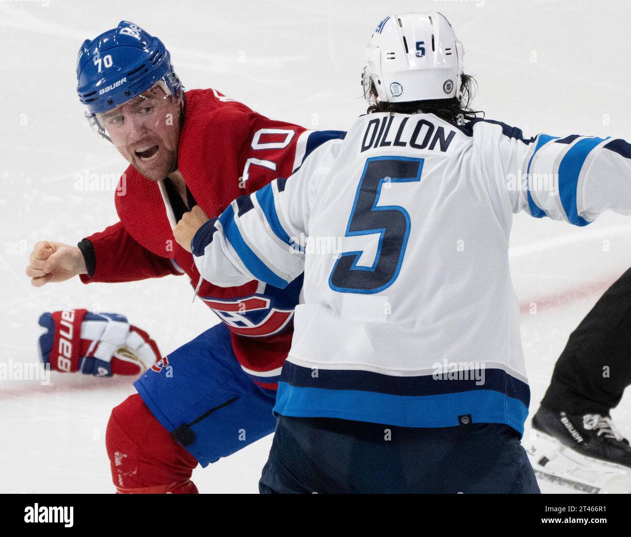 Montreal Canadiens' Tanner Pearson (70) and Winnipeg Jets' Brenden ...