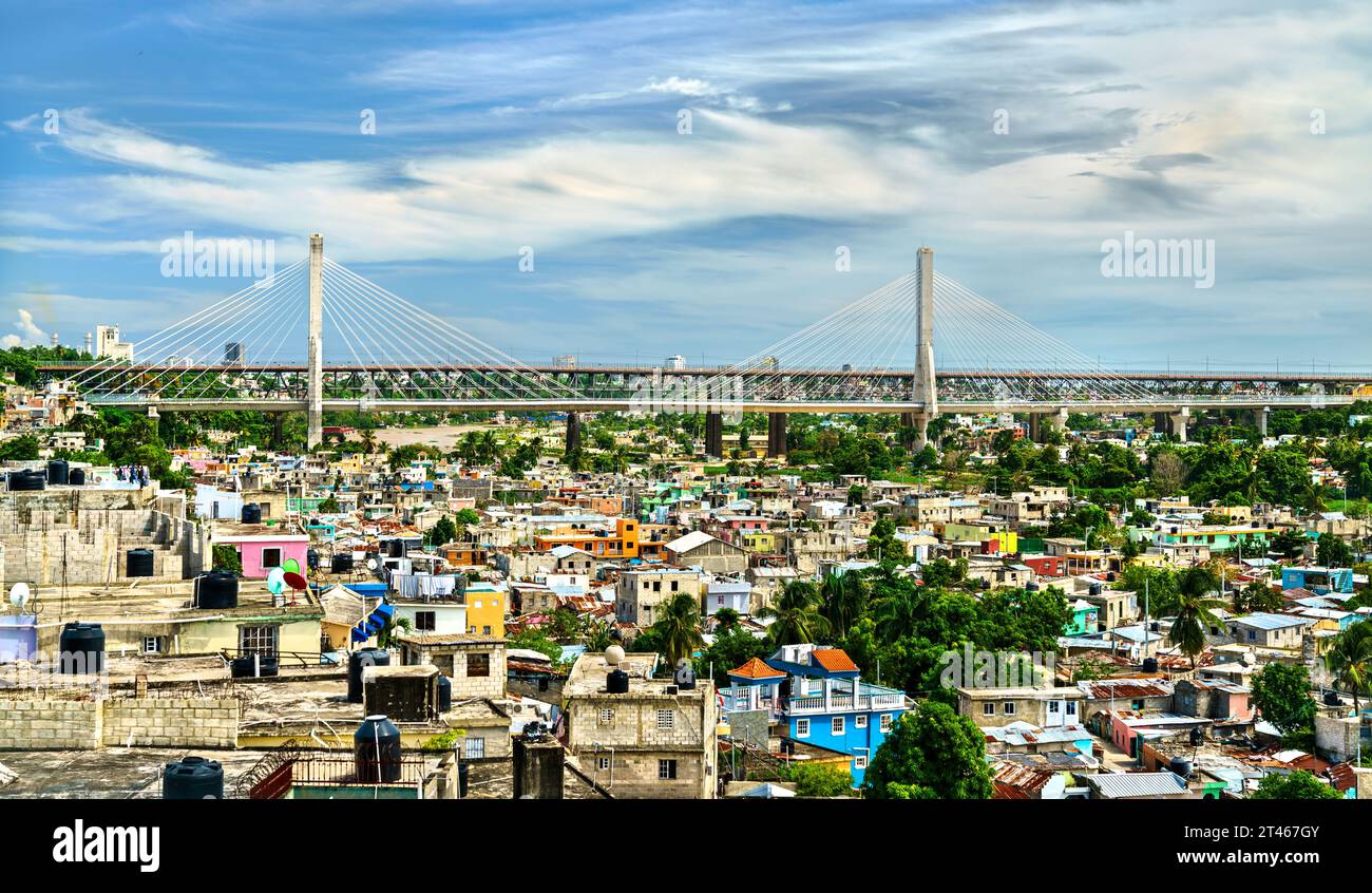 Puente Francisco del Rosario Sanchez bridge across the Ozama River in ...