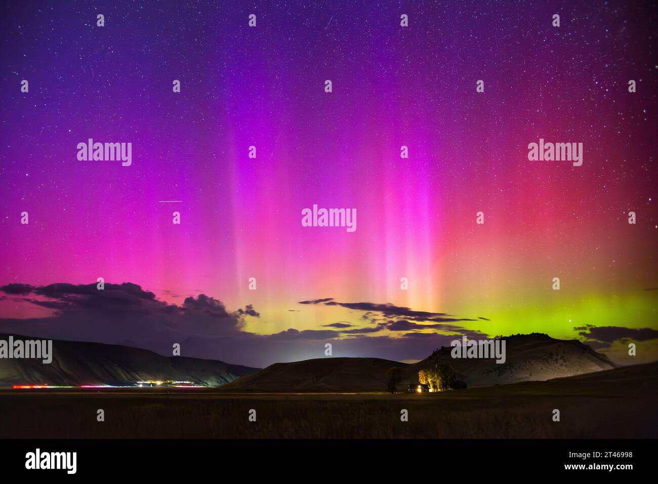 The aurora borealis adding splashes of various colors across the sky ...