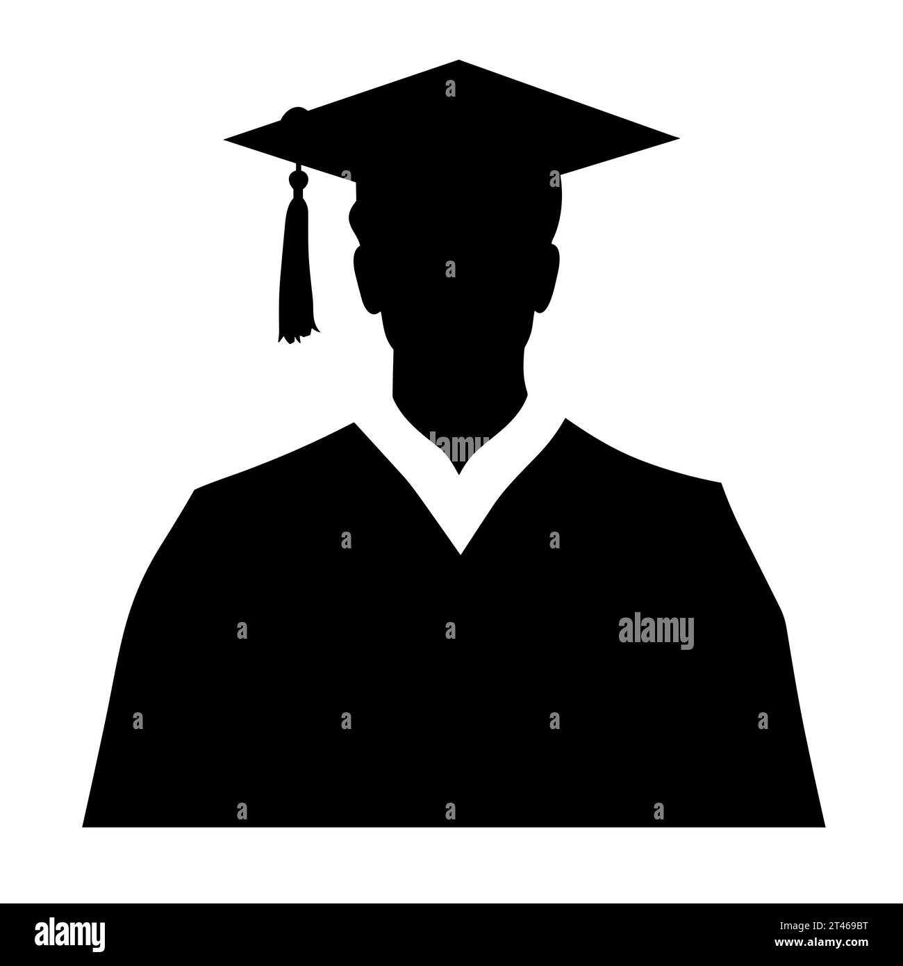 Graduate student silhouette. Graduate student black icon on white ... Graduate student silhouette. Graduate student black icon on white ...
