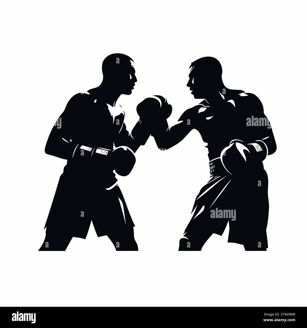 Boxers fighting Stock Vector Images - Alamy