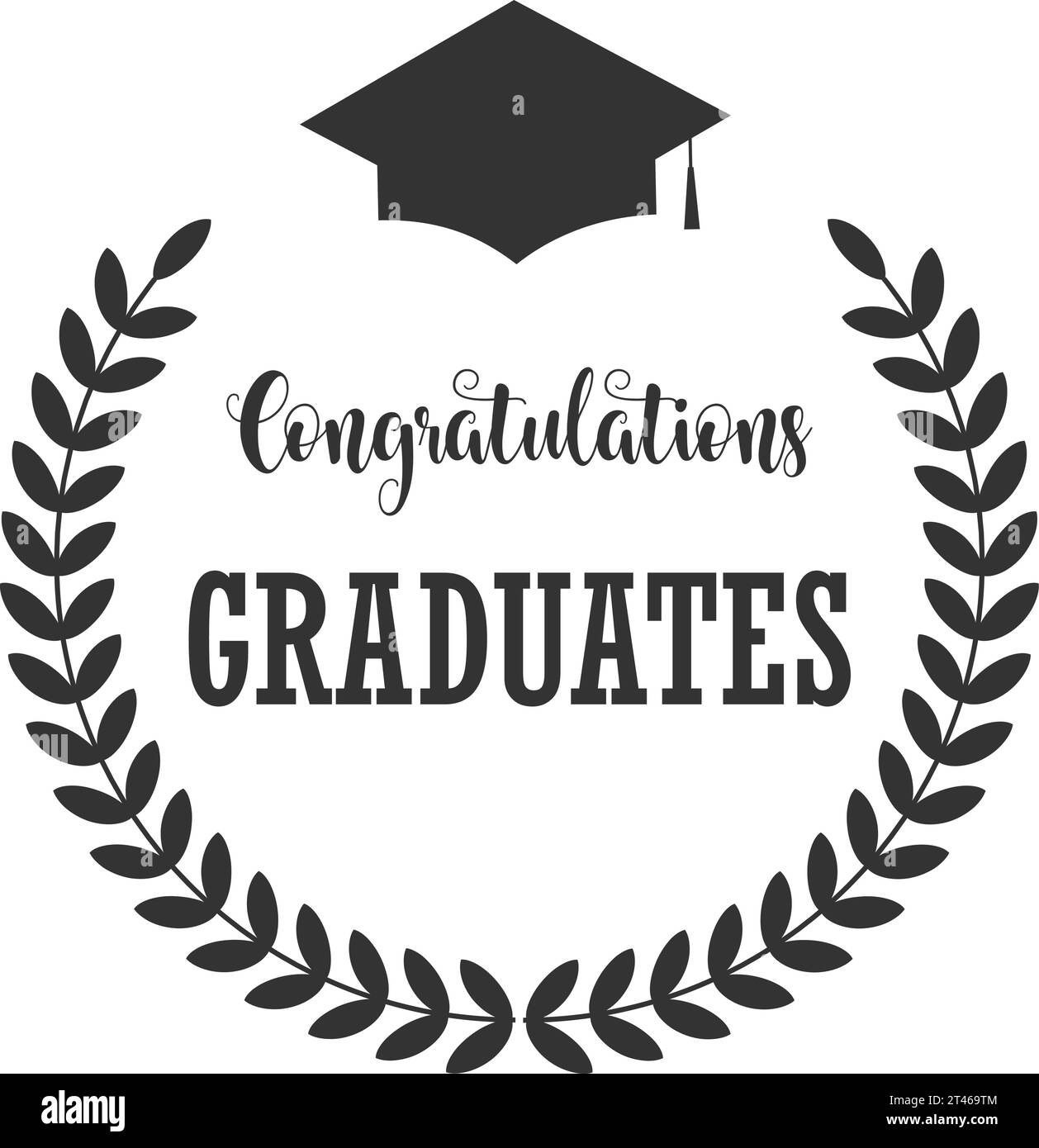 Congratulations graduates template design Vector Image Stock Vector ...