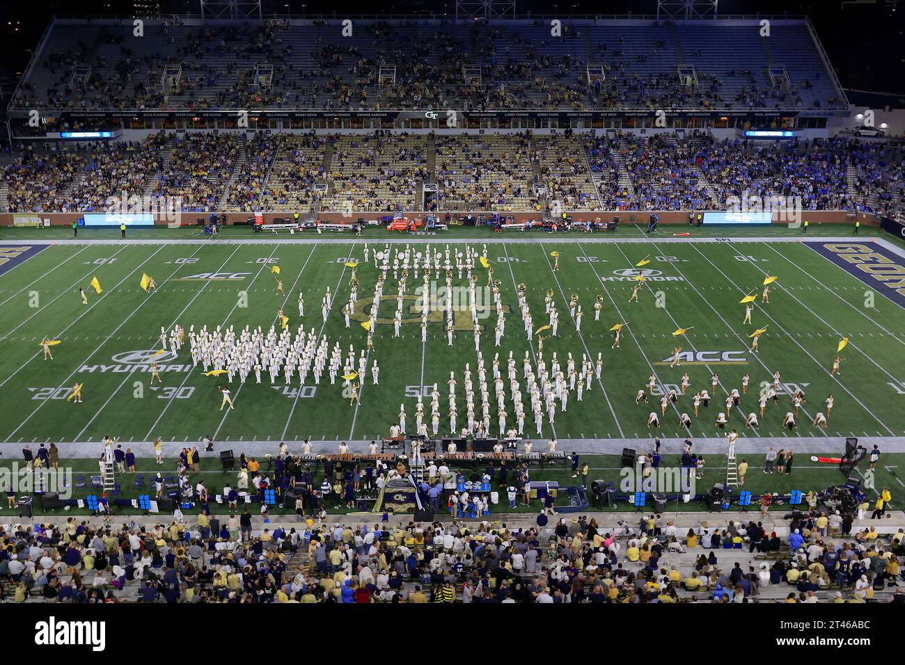 ATLANTA, GA - OCTOBER 28: The Georgia Tech marching band performs at ...