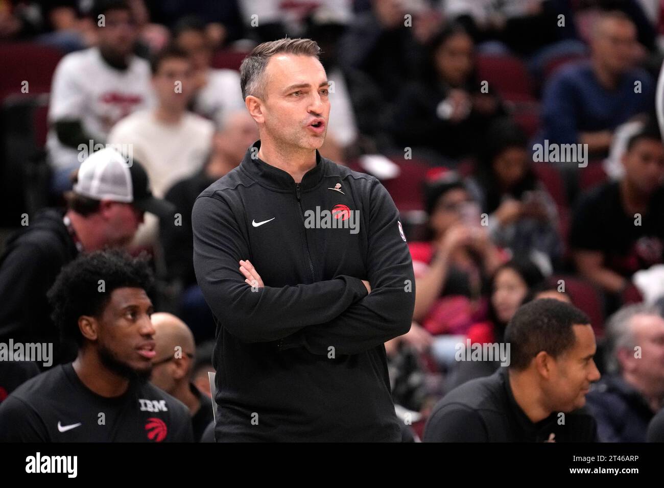 Toronto Raptors head coach Darko Rajaković directs his team during an ...