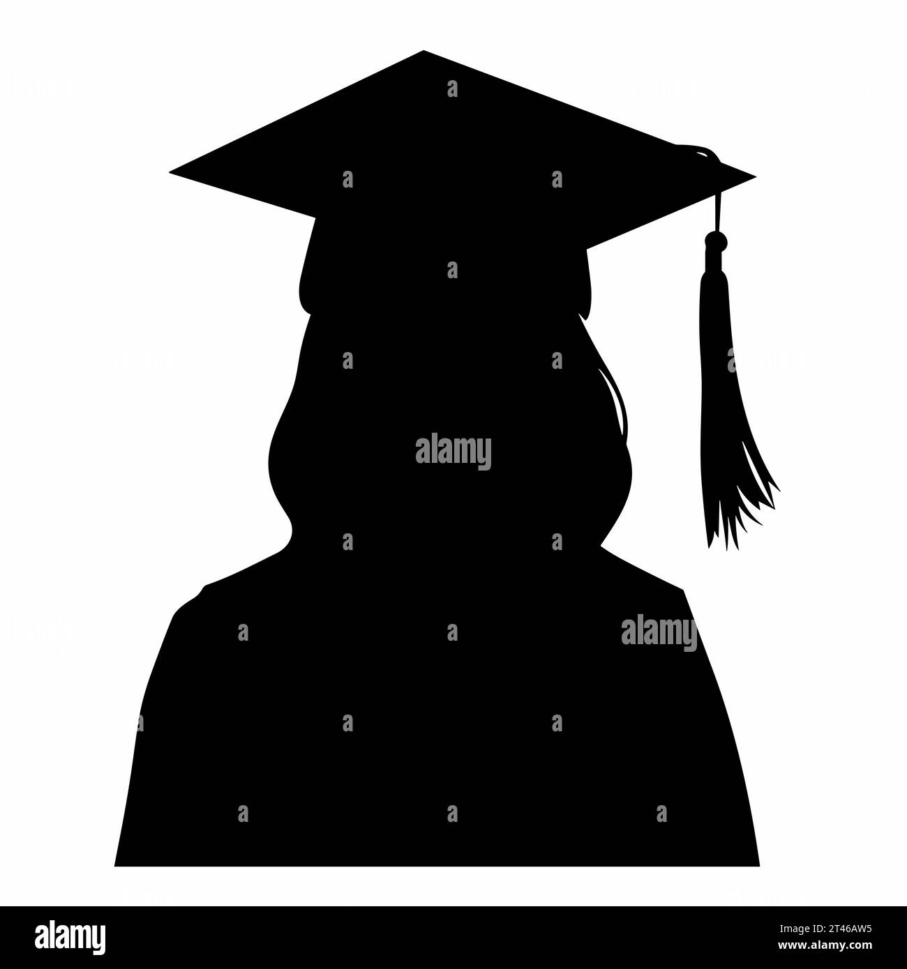 Graduate student silhouette. Graduate student black icon on white ...