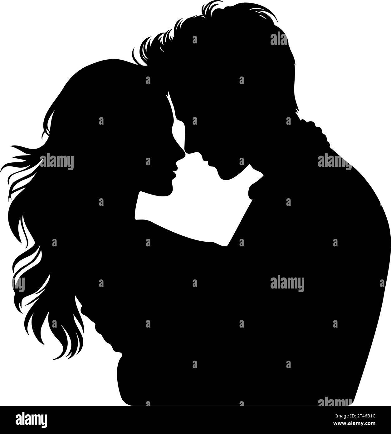 Couple of lovers embracing silhouette. Vector illustration Stock Vector ... Couple of lovers embracing silhouette. Vector illustration Stock Vector ...