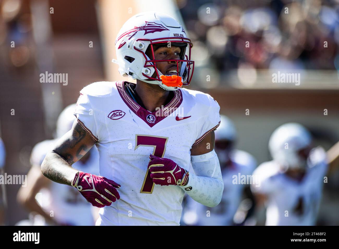 October 28, 2023: Florida State Seminoles defensive back Jarrian Jones ...