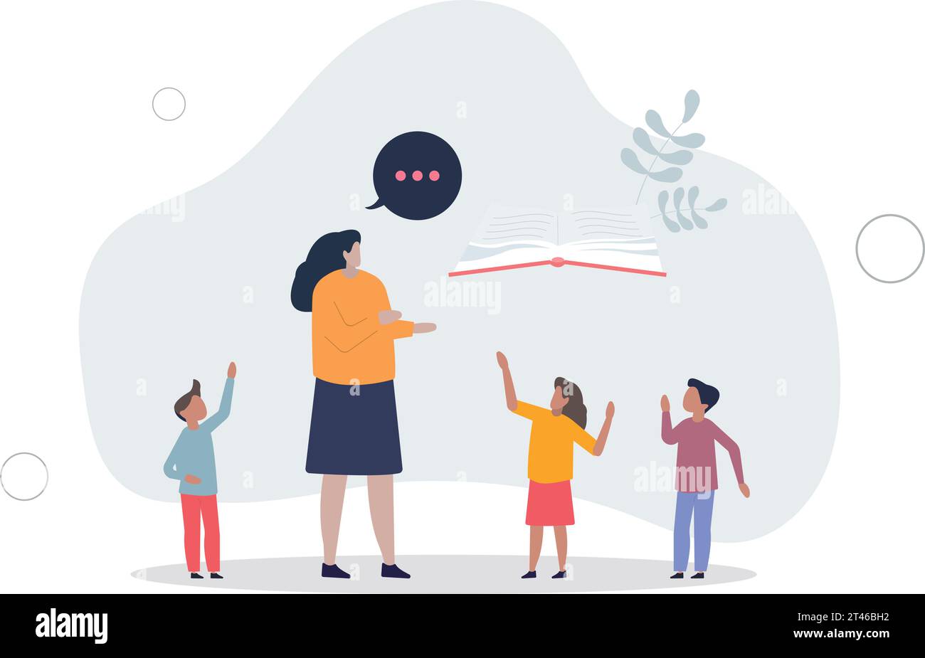 Teacher assistant for school children knowledge teaching.Kindergarten ...