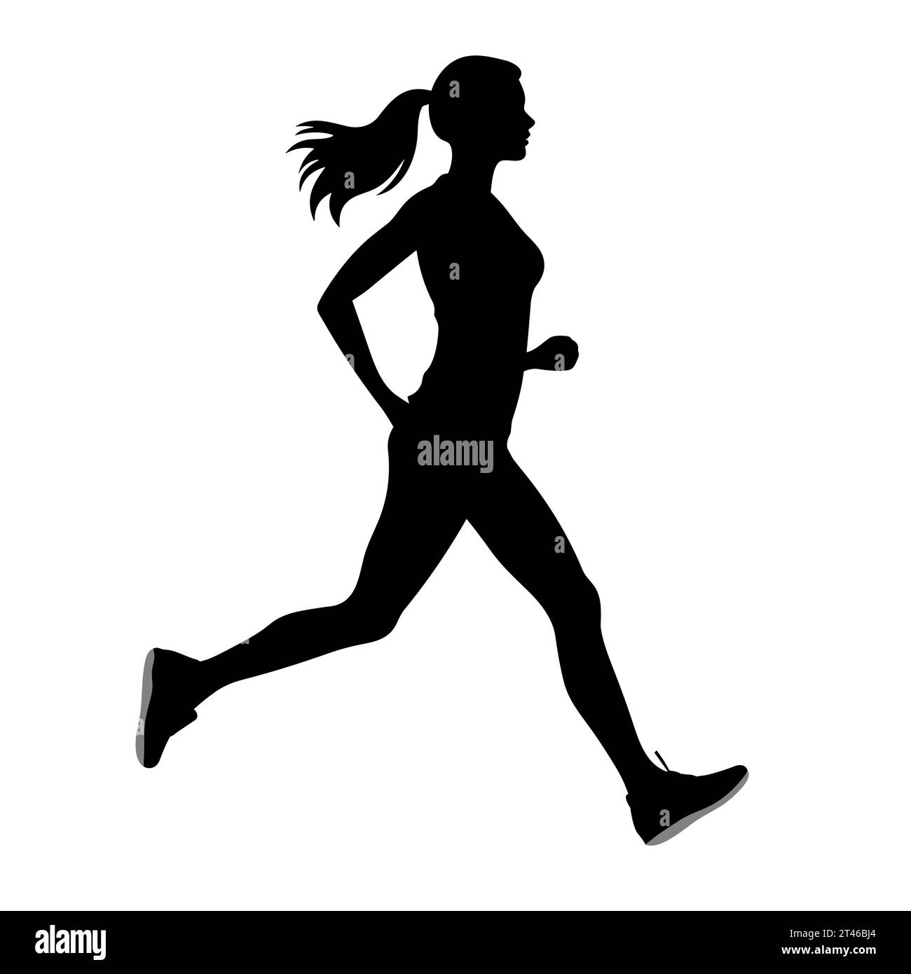 Woman jogging silhouette clipart hi-res stock photography and images ...