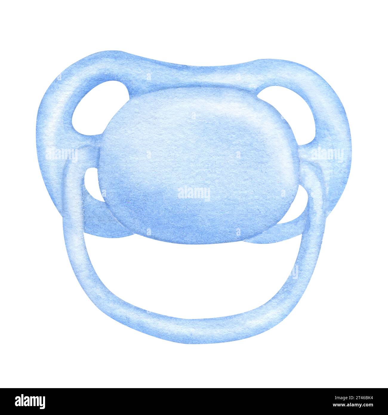 Blue pacifier, dummy for boy. Baby shower, gender reveal party. Hand ...