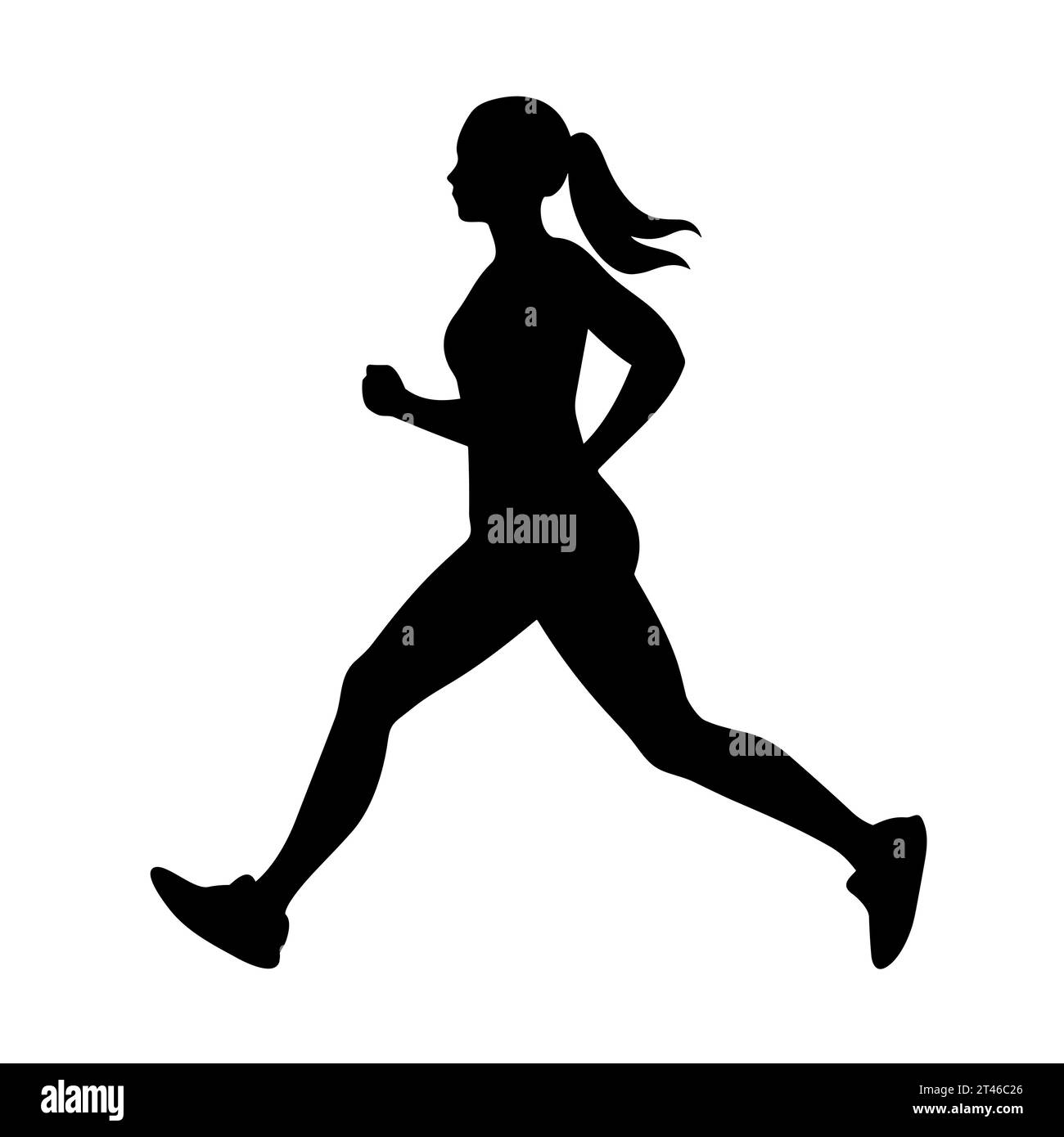 Woman jogging silhouette clipart hi-res stock photography and images ...