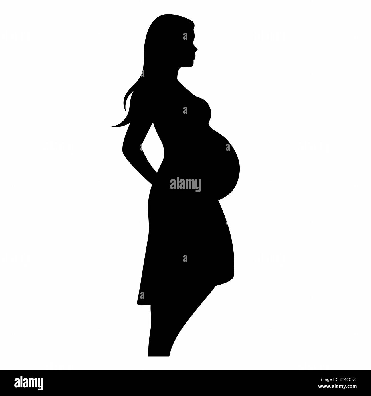 Pregnant Woman Silhouette Pregnant Woman Black Icon On White
