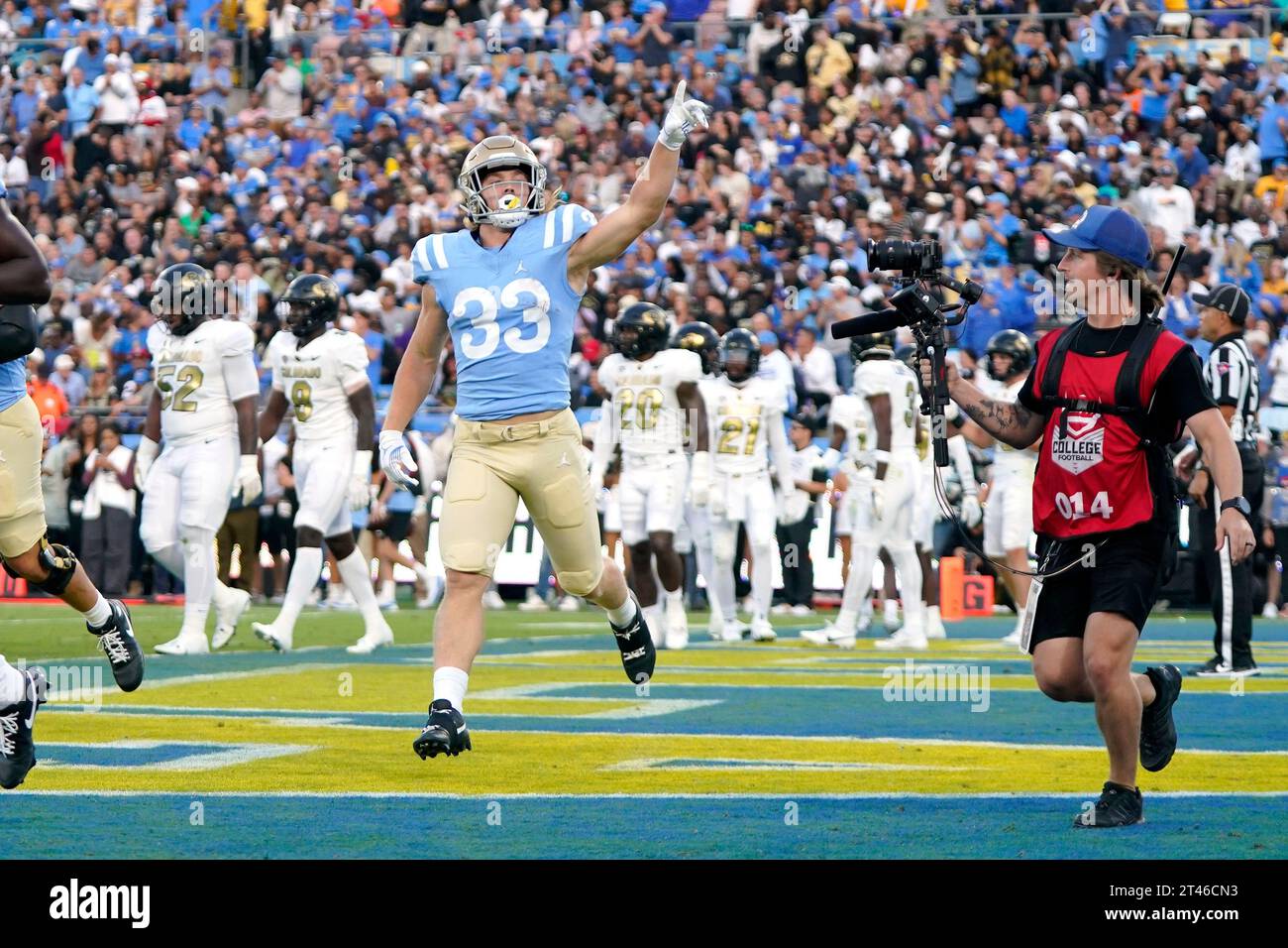 UCLA running back Carson Steele celebrates after scoring a touchdown ...